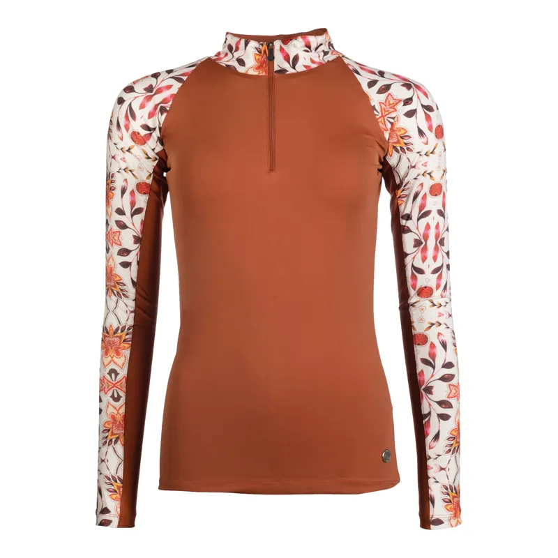 HKM Essential Flower Functional Shirt - Brown/Copper