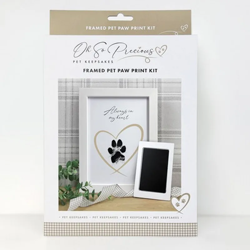 Oh So Precious Paw Print Ink Picture Frame - A5