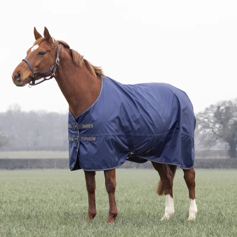 Shires Typhoon 0g Lite Turnout Rug - Navy