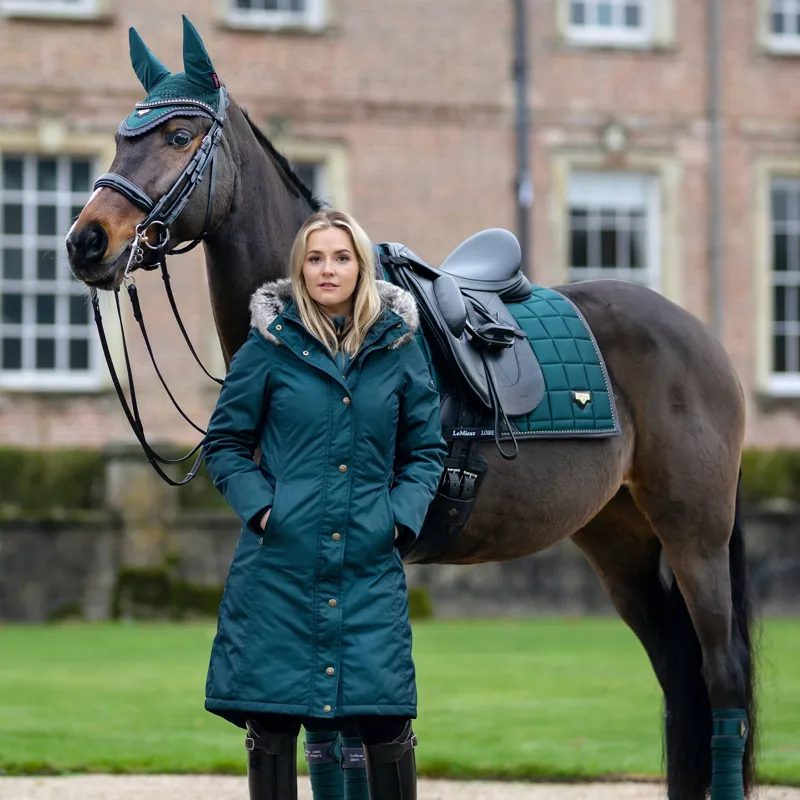 LeMieux Ladies Waterproof Long Riding Coat - Spruce