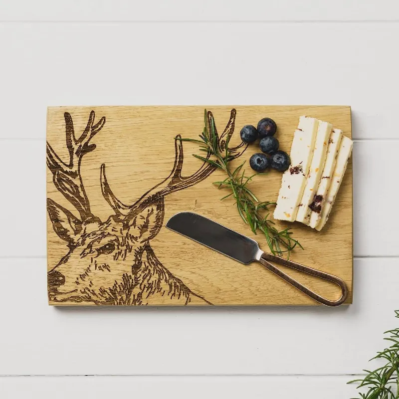 Stag Oak Cheese Board Set