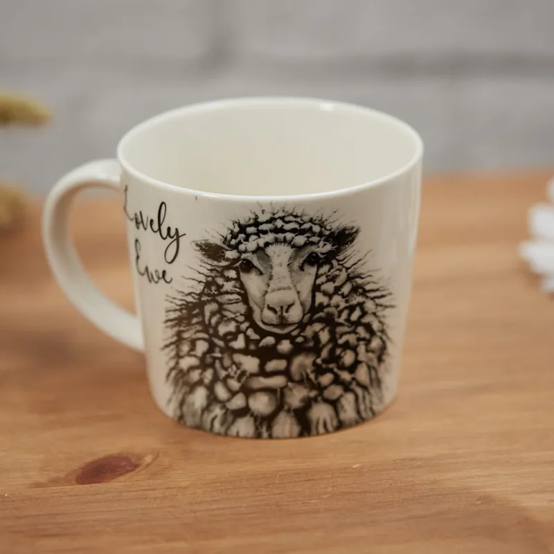Langs Greyscale Sheep Lovely Ewe Mug