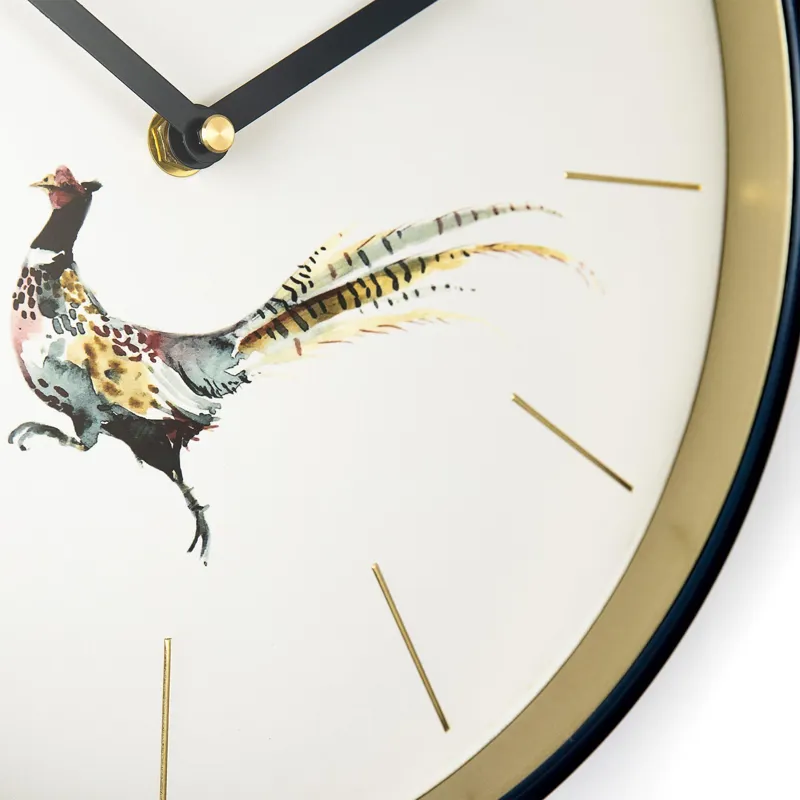 Woodland Pheasant Wall Clock