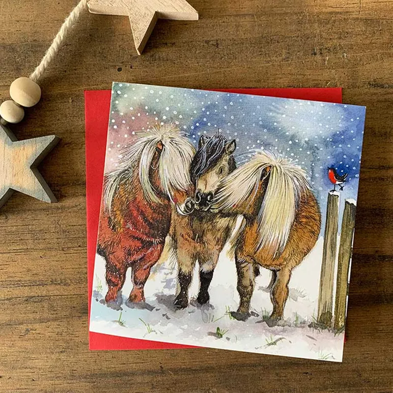 Alex Clark Christmas Ponies Cards - Box of 8