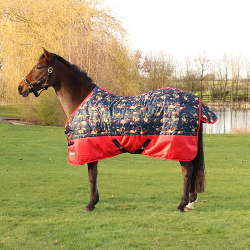 StormX Original 100 Stable Rug Thelwell Collection Navy/Red